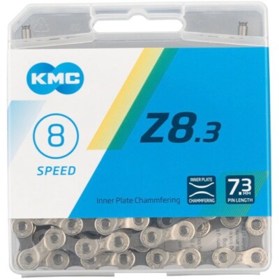 KMC Z8.3 1/2x3/32x116L 8Speed 8spd Chain Silver Gray | eBay