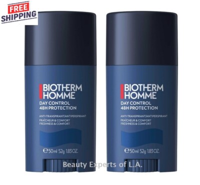 2 PACK Biotherm Homme Day Control 48H Anti-Perspirant Protection Stick ...
