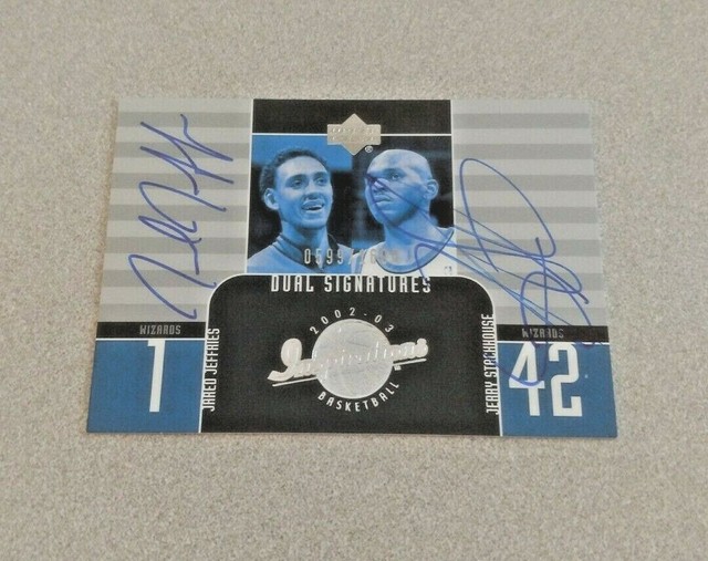 2002-03 Upper Deck Inspirations - Dual Signatures #134 Jerry Stackhouse ...