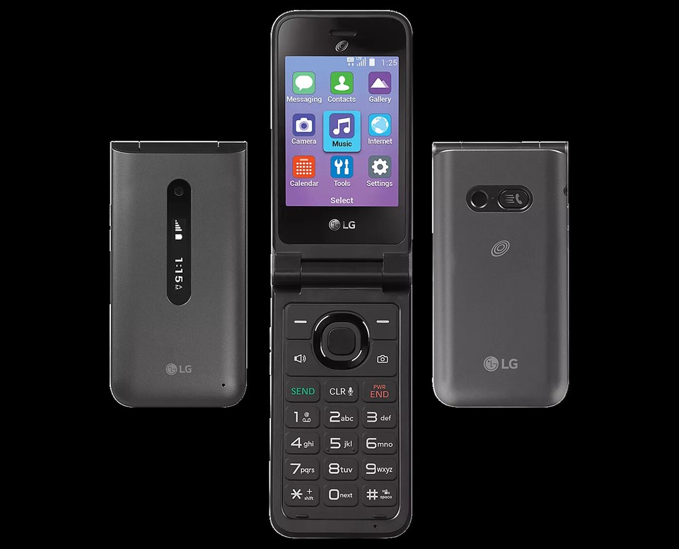 LG Classic 4G LTE 4GB HD-Voice Basic Flip Phone TracFone +GSM Unlocked ...
