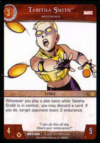 VS System: Tabitha Smith, Meltdown [Played] Marvel Evolution TCG CCG ...
