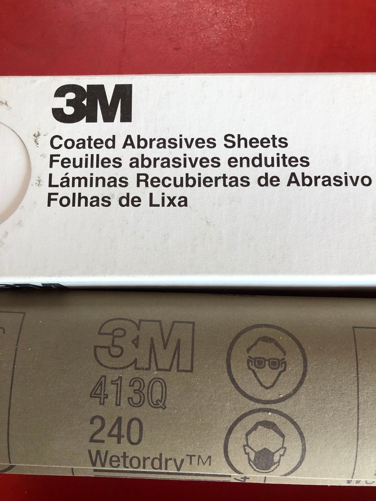 3M 02086 WETORDRY 240A FILE (100) SHEETS 413Q TRI-M-ITE PAPER 2-3/4" x ...