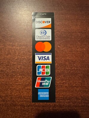 Credit Card Sign Visa Mastercard Amex Discover Sticker Decals #4 | eBay