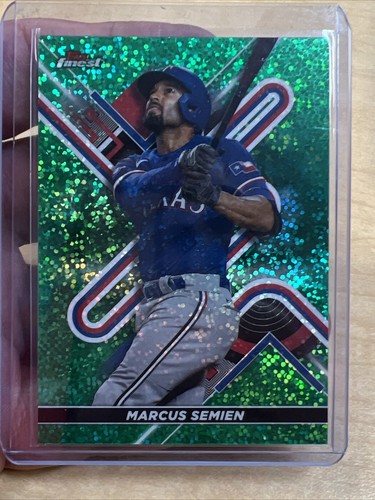 2022 Finest Base Green Speckle #98 Marcus Semien /125 - Texas Rangers ...