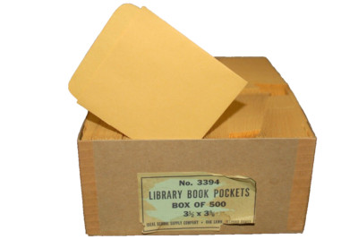LIBRARY BOOK POCKETS BOX OF APROX. 500 PIECES (S-1-TOP) | eBay