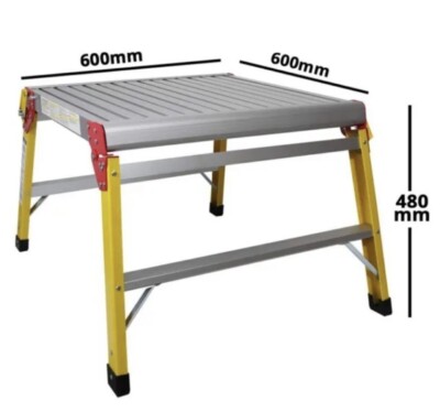 Fibreglass Work Bench Platform Heavy Duty Folding Hop up 600mm X 600MM ...