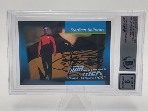 Levar Burton Autographed Card Star Trek Signed Beckett BGS Authentic ...