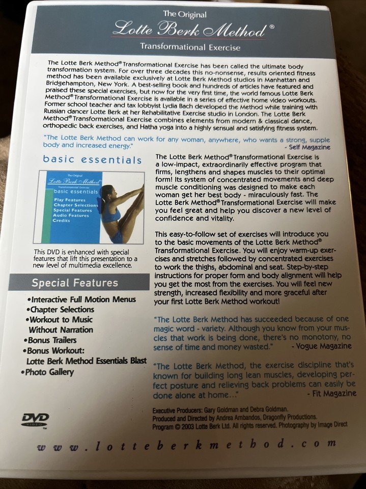 The Lotte Berk Method for Beginners - Basic Essentials (DVD, 2003 ...