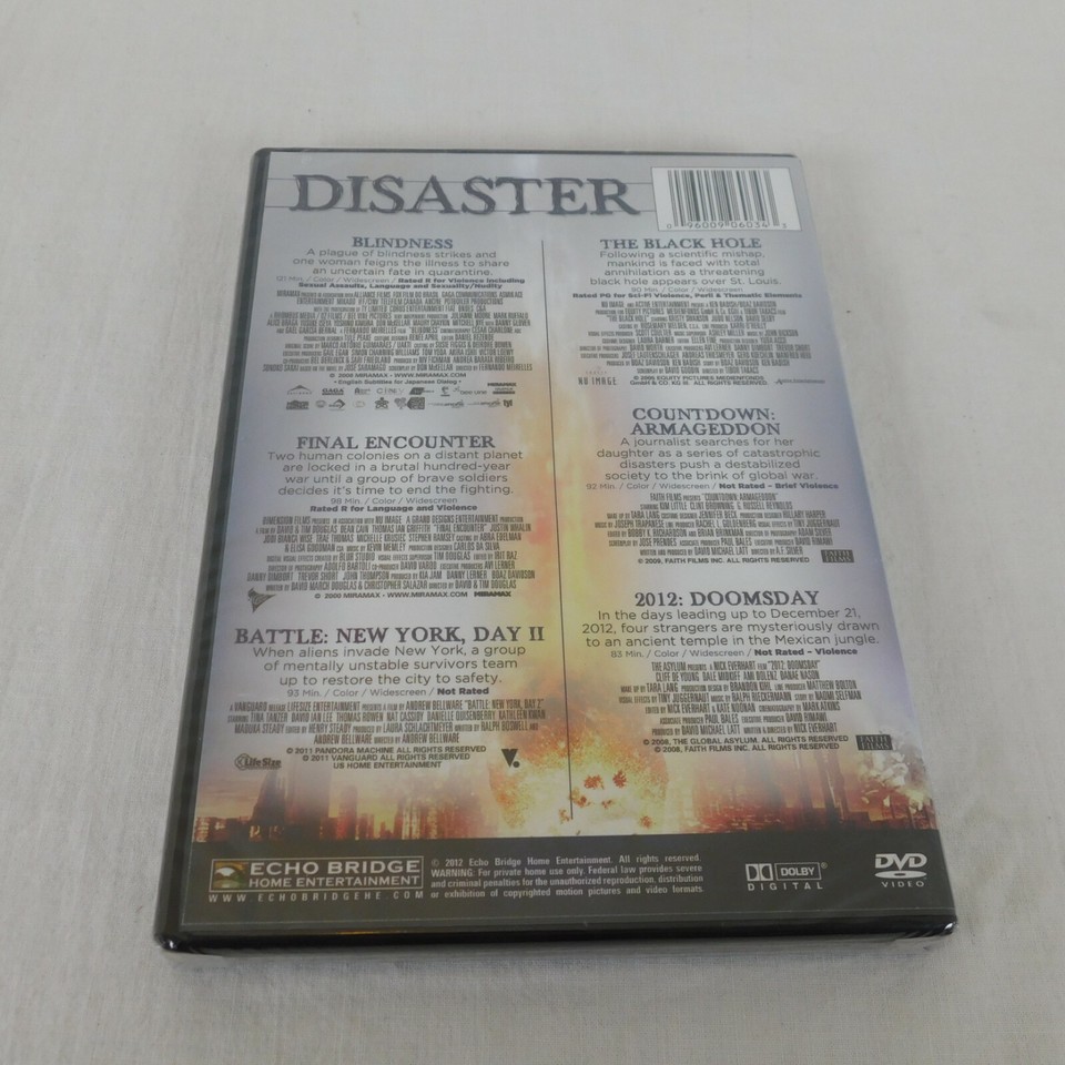 6 Movies Disaster Pack Blindness Black Hole 2012 Doomsday Countdown ...