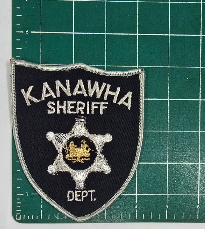 KANAWHA COUNTY WV. WEST VIRGINIA SHERIFF DEPT. POLICE PATCH SILVER ...
