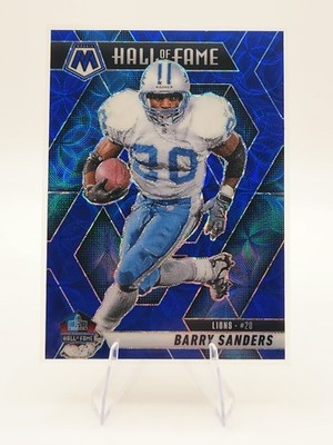 BARRY SANDERS 2025 Mosaic Hall Of Fame Blue Scope Prizm #291 Detroit ...