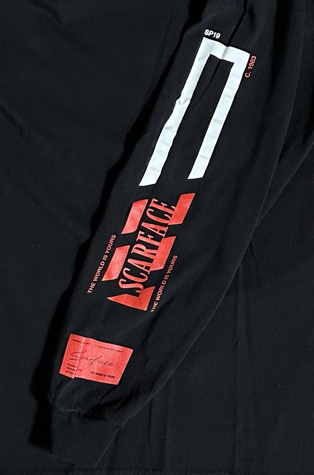 ScarFace Shoe Palace Long Sleeve Graphic Print Black T-Shirt Tony ...