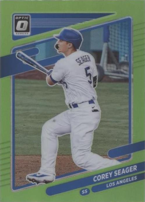 2021 Panini Donruss Optic - Corey Seager #134 Lime Green Prizm for sale ...