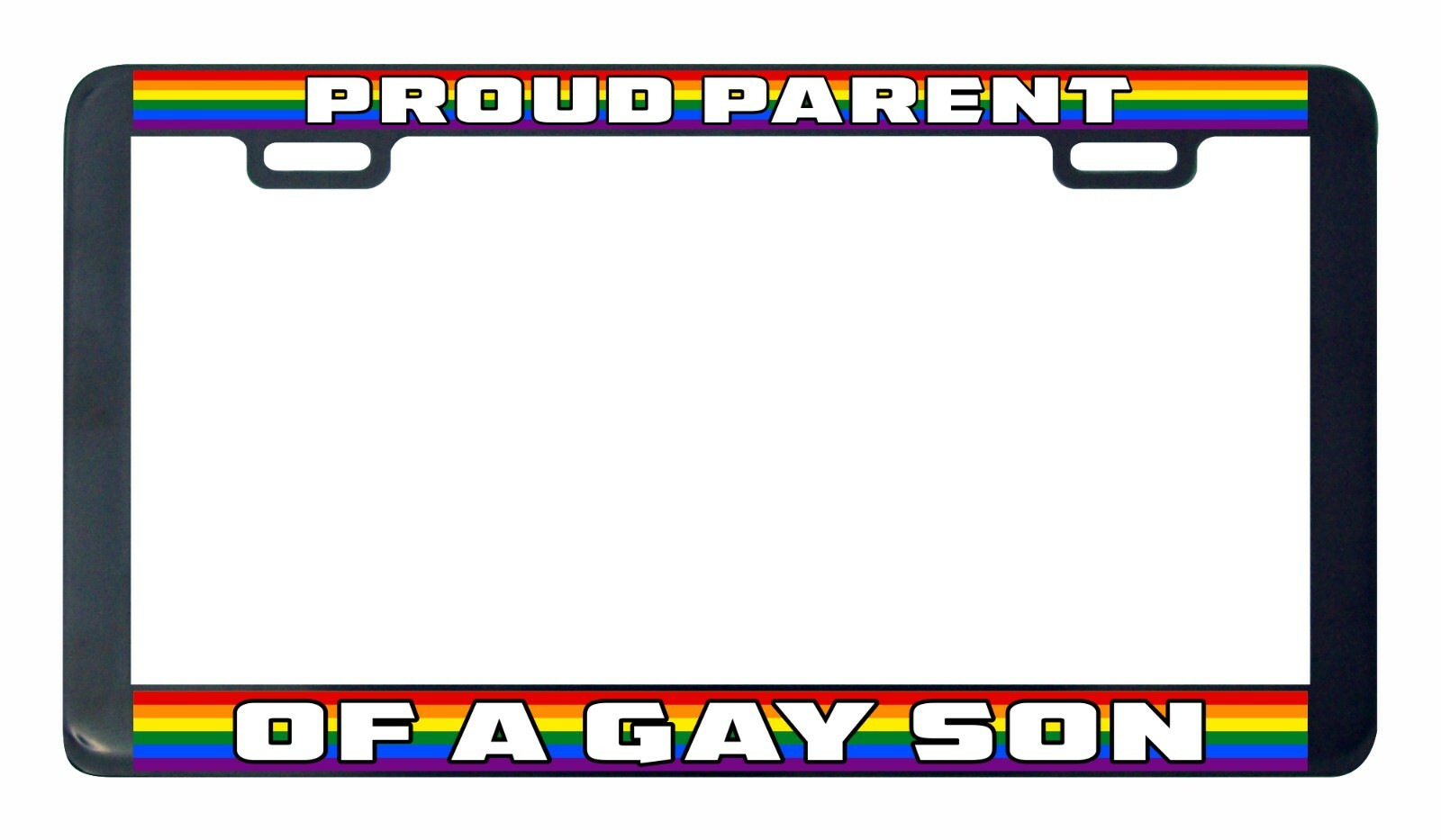 Proud Parent of as gay son Gay Lesbian pride rainbow LGBTQ license ...