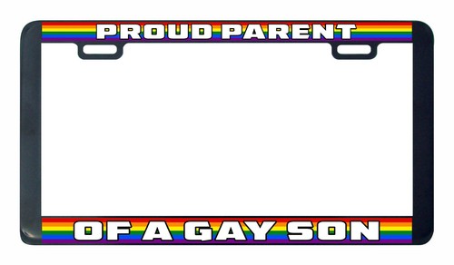 Proud Parent of as gay son Gay Lesbian pride rainbow LGBTQ license ...