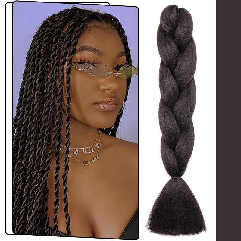 Mega Thick Box Braid Long Jumbo Braiding Hair Extension As Human Real ...