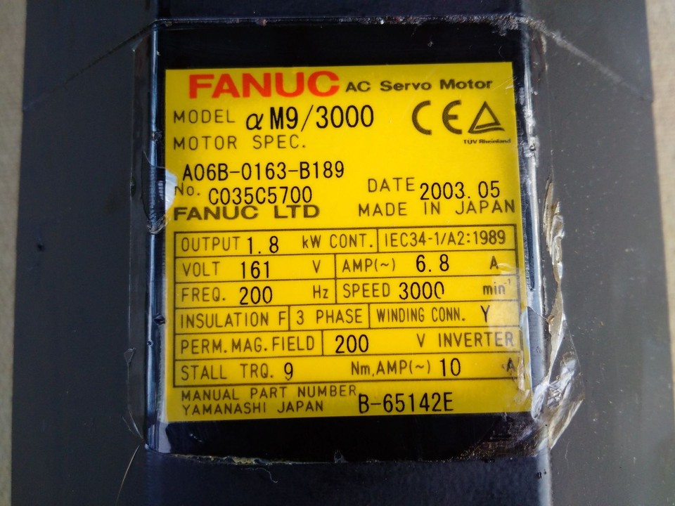 FANUC A06B-0163-B189 M9/300 AC SERVO MOTOR | eBay