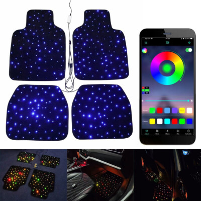 Fiber Optic Starlight Car Mats Star light LED Rugs With APP Remote ...