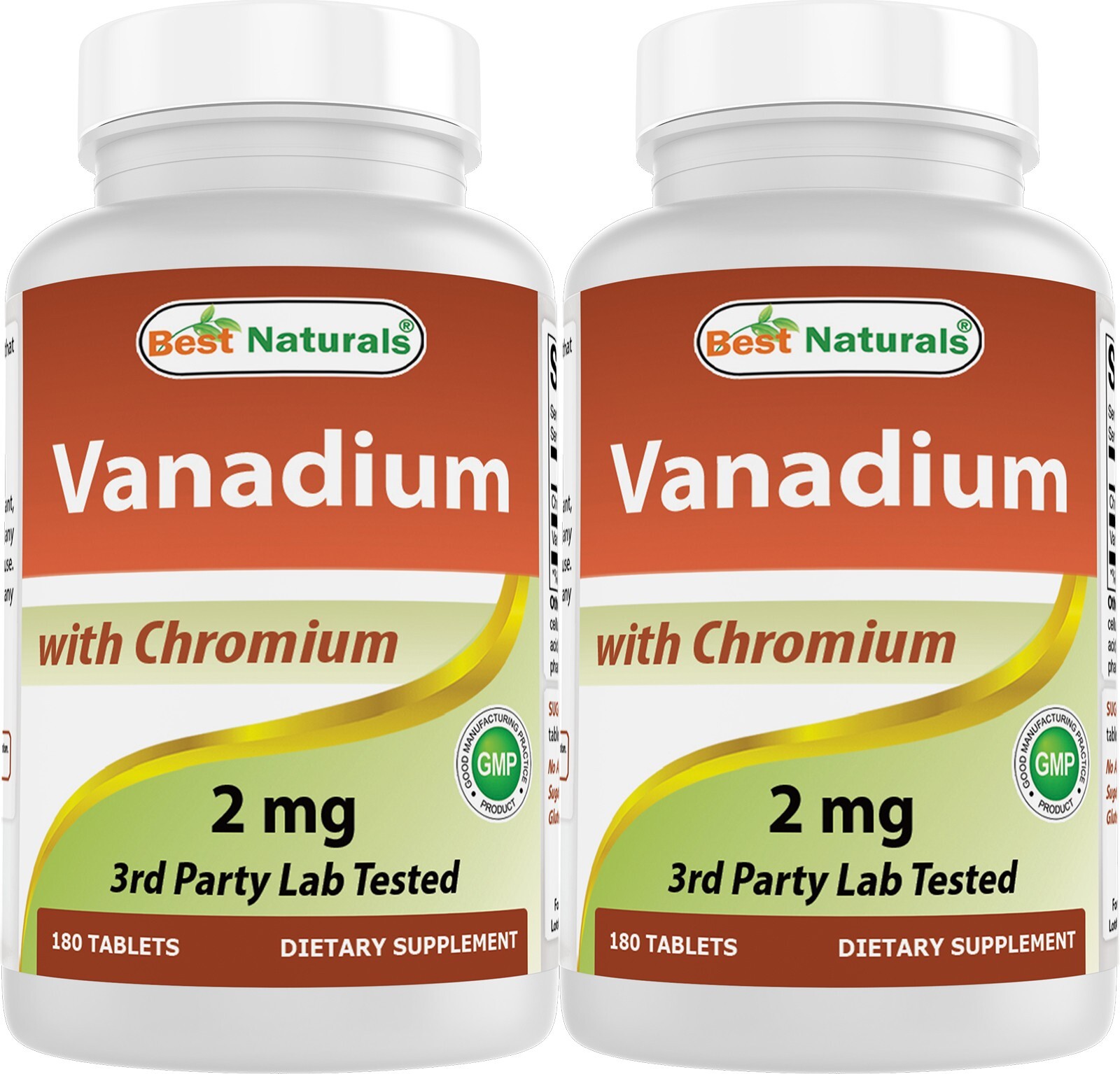 2 Pack Best Naturals Vanadium with Chromium 2mg 180 Tablets | eBay