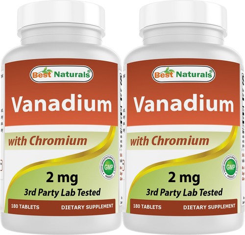 2 Pack Best Naturals Vanadium with Chromium 2mg 180 Tablets | eBay