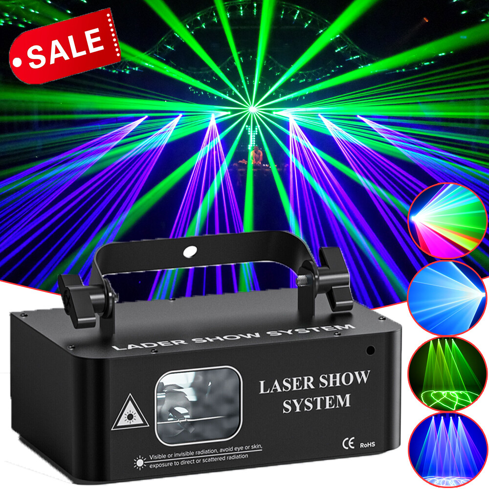 500mW RGB LED Laser Beam Projector Light DMX Scanner DJ Disco Light ...