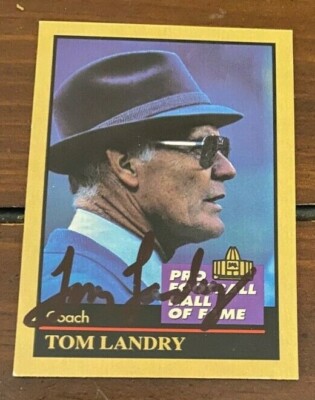 Tom Landry signed autographed 1991 Enor Hall of Fame Card | eBay