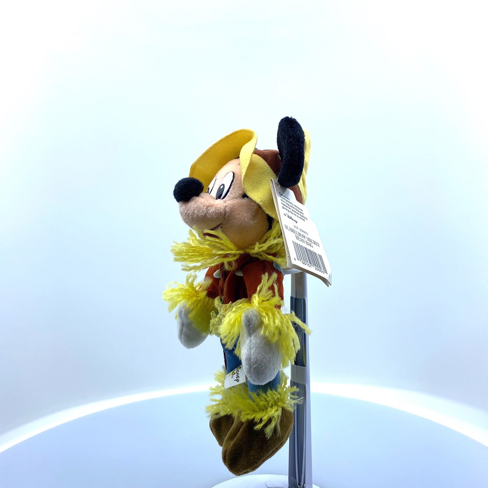 Vintage Mickey Mouse Scarecrow Costume Disney 9" Bean Bag Plush Toy 90s ...