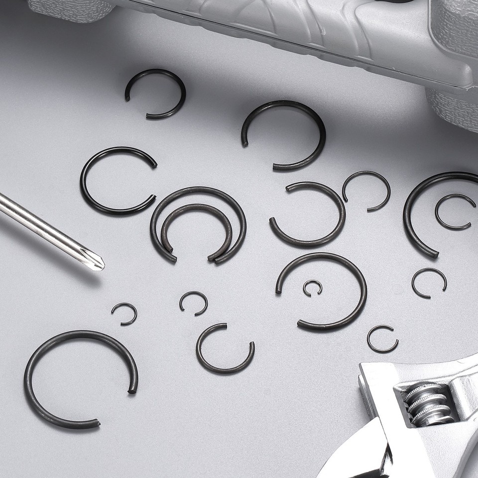 40Pcs 25mm Round Wire C-Clips, Internal Retaining Ring Circlip, Black ...