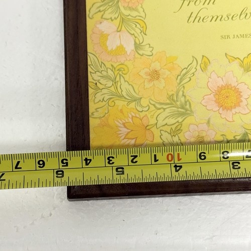 Vintage Springbok Wood Wall Hanging SIR JAMES BARRIE Quote Floral Retro ...
