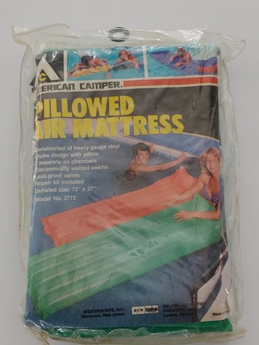 VTG American Camper Pillowed Inflatable Air Mattress POOL FLOAT NEW OLD ...