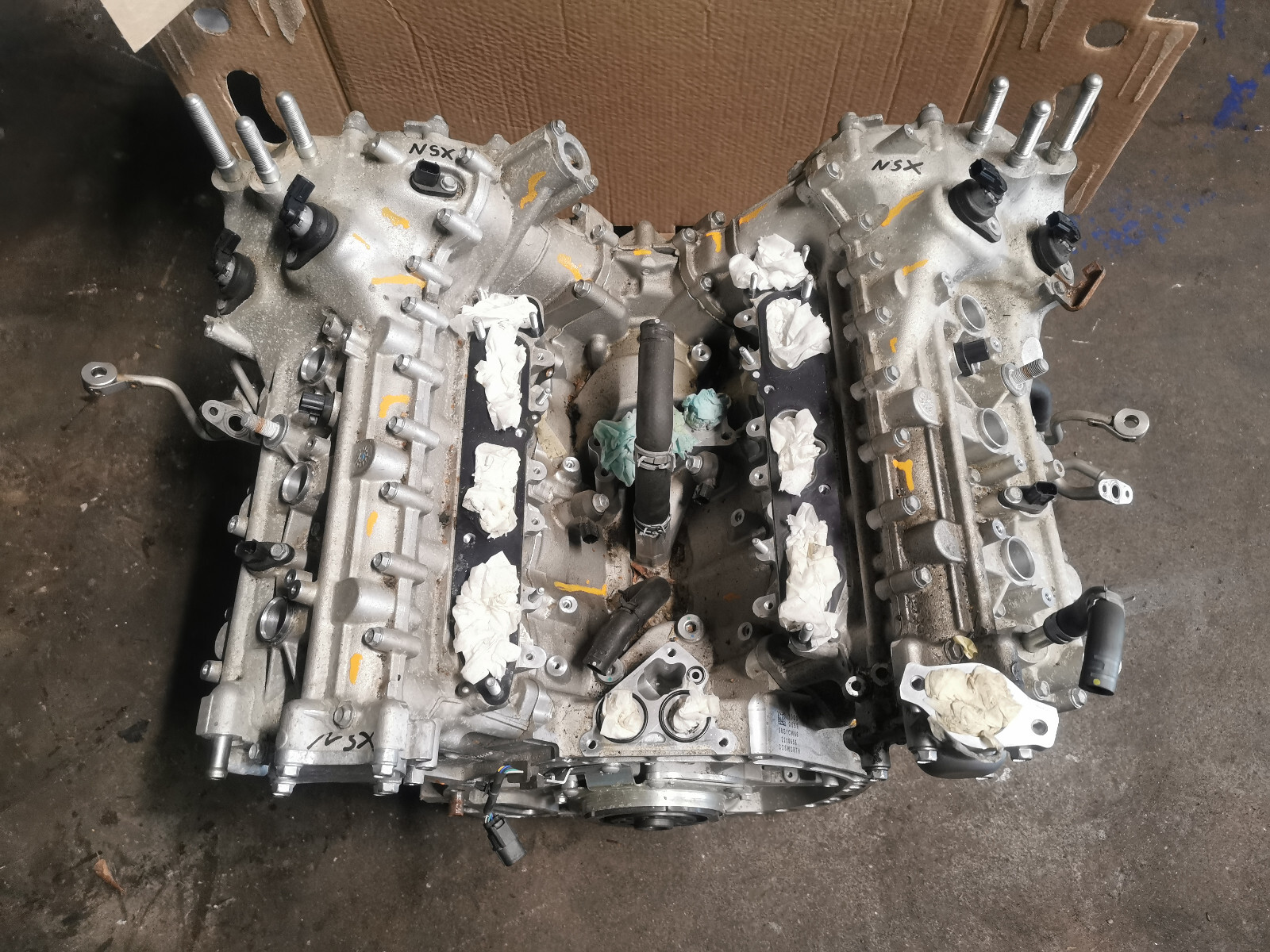 HONDA ACURA NSX 2016 3.5L JNC1 TWIN TURBO V6 BARE ENGINE MILEAGE 23449 ...