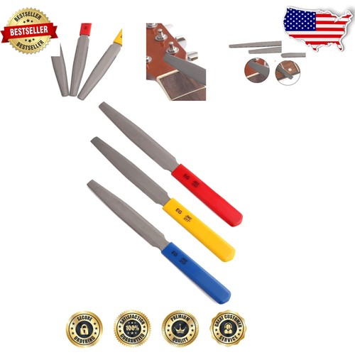 Professional Luthier's Set: 3 Double-Edge Tapered Nut Slotting Files ...