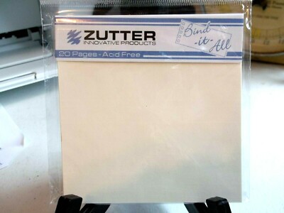 Zutter - Bind-It-All 20 Pages Acid Free 4" x 4" Cream #2736 ...