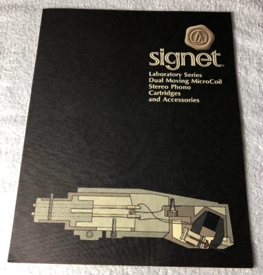 SIGNET AT LABORATORY SERIES PHONO CARTRIDGES ORIGINAL PRODUCT BROCHURE ...