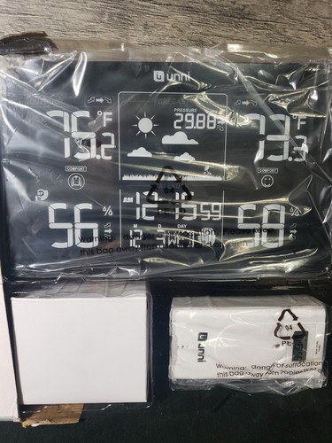 U UNNI Weather Station Wireless Indoor Outdoor Thermometer UN0511 | eBay