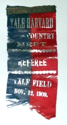 ORIGINAL YALE HARVARD CROSS COUNTRY MEET REFEREE RIBBON NOV. 12, 1909 ...