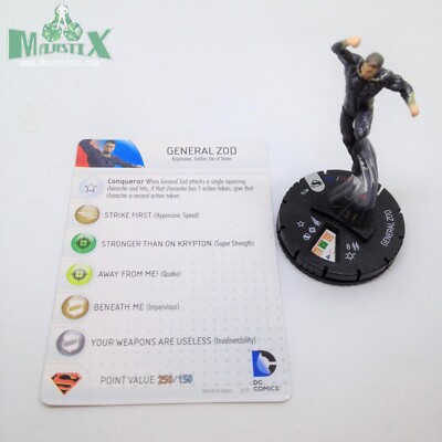 Heroclix Man of Steel Movie set General Zod #016 Gravity Feed figure w ...