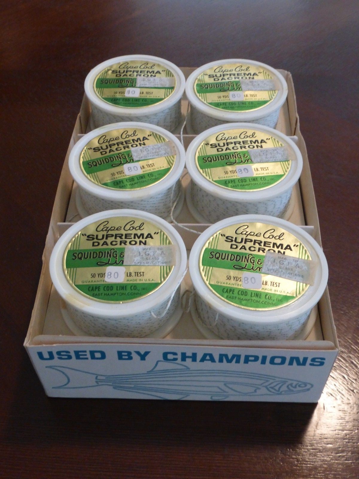 12 CAPE COD LINE SUPREMA DACRON SQUIDDING TROLLING FISHING LINES 50 ...