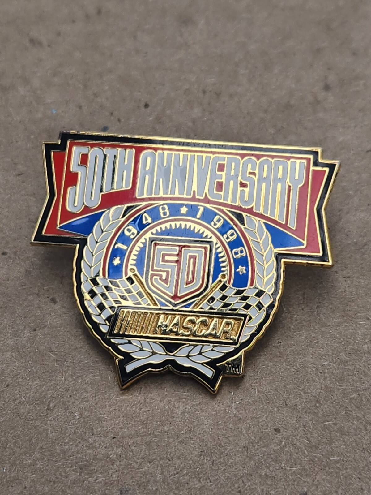 Nascar 1998 50th Anniversary Badge Racing Hat Pin | eBay