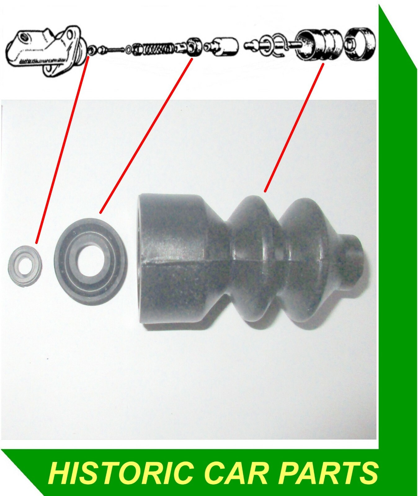 Austin Healey 3000 with SERVO 1959-67 - ⅞” bore BRAKE MASTER CYLINDER ...