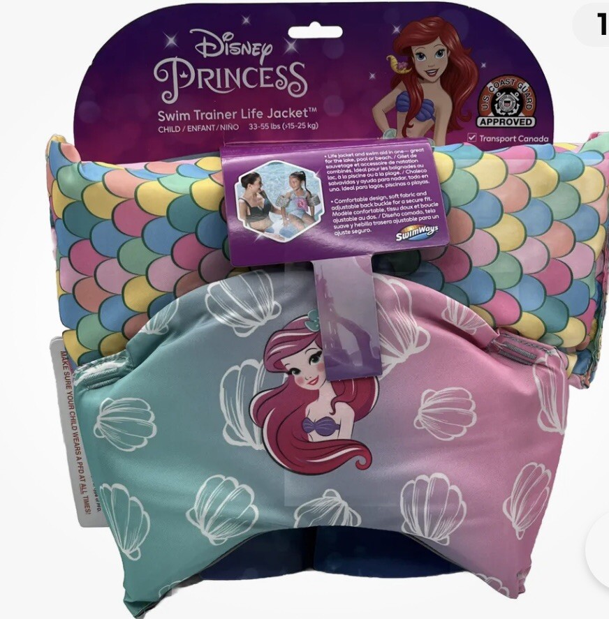 Swimways Disney Princess Swim Trainer - Ariel Child 33-55lbs Max - NEW ...