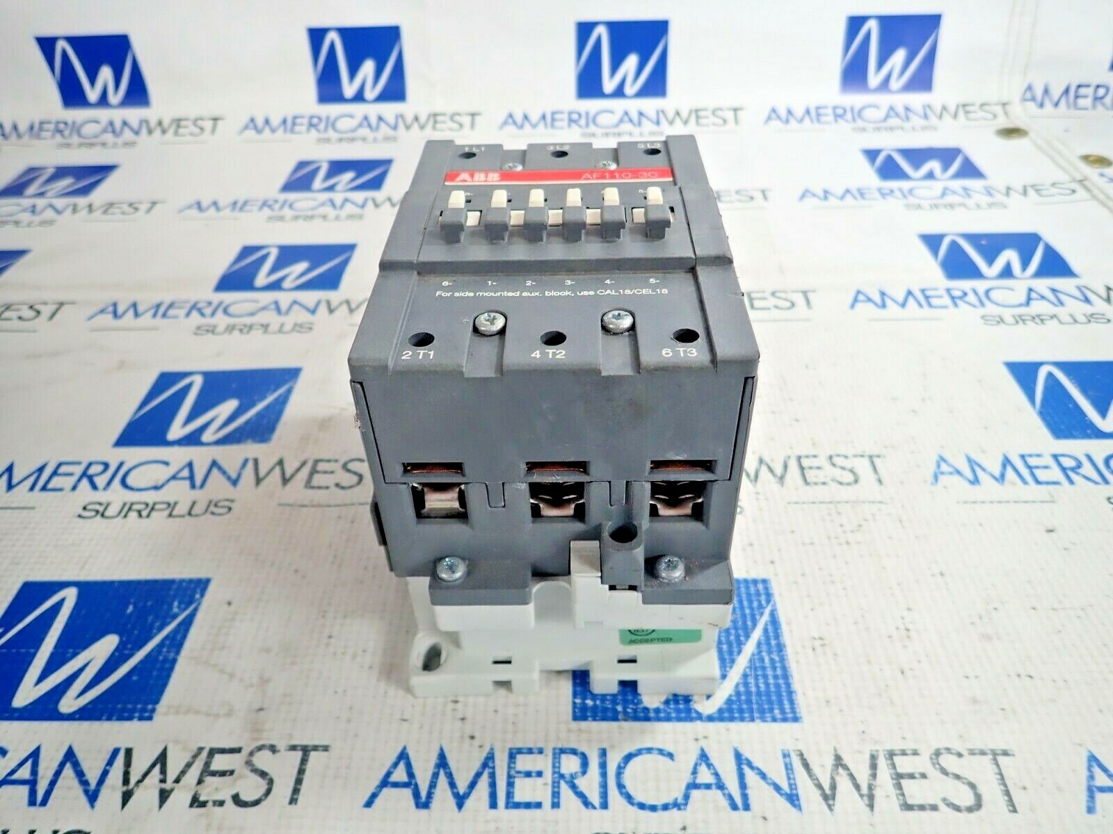 ABB AF110-30 CONTACTOR 160A COIL 20-60V DC WITH CAL18-11 | eBay