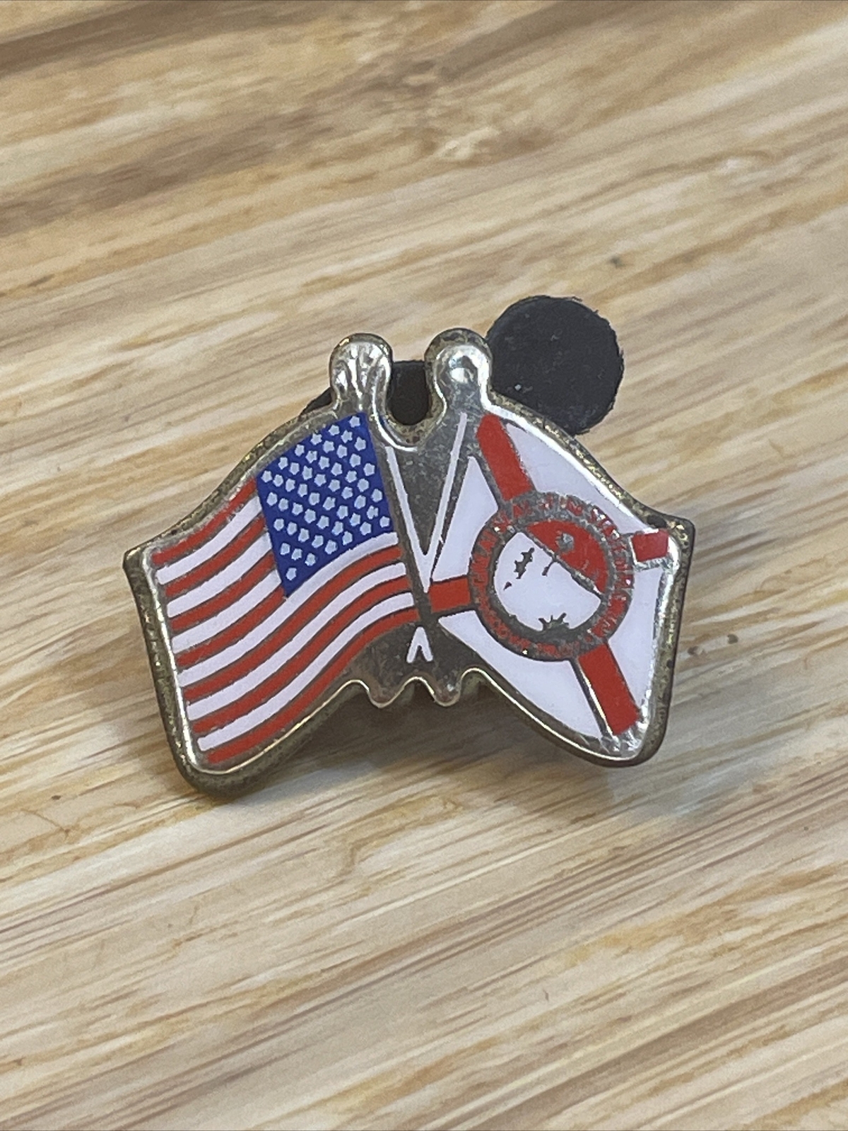 Vintage Shriners Flag Mason Masonic Tie Lapel USA Flag Pin KG JD | eBay