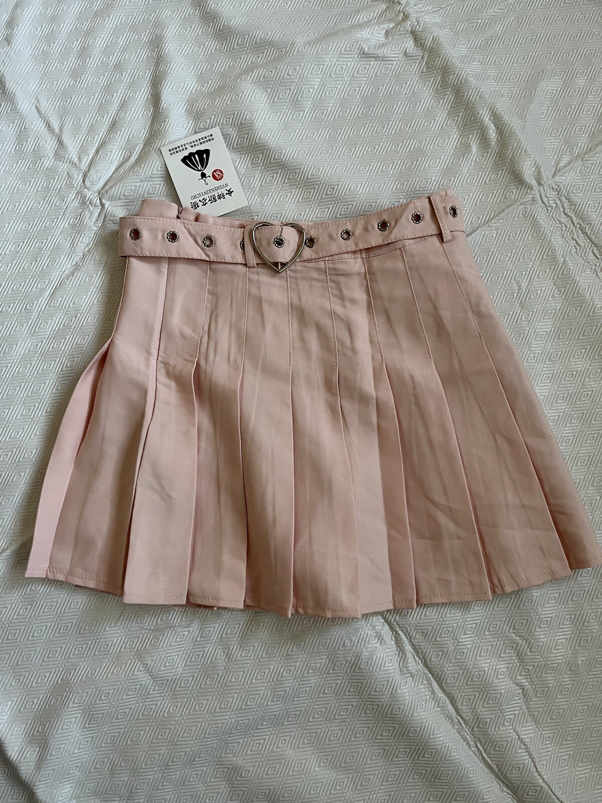 Love Fire Mini Skirt Womens Medium Pink Pleated Side Zip Modele | eBay