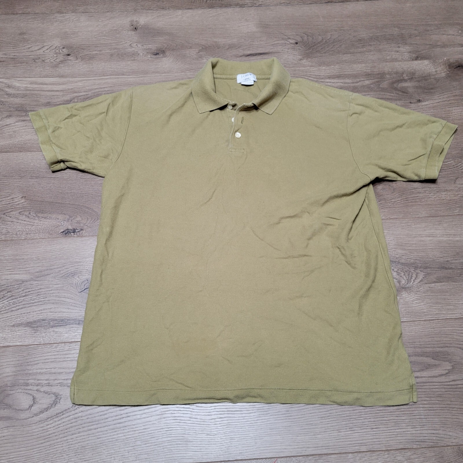 J.Crew Shirt Mens Medium Green Solid Polo Preppy Golf Classiccore ...