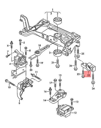 Genuine AUDI VW SEAT Q3 Passat 4Motion Variant Santana Bracket ...