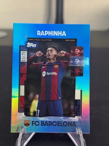 TOPPS FC BARCELONA FOCUS 2023-2024 RAPHINA AUTOGRAPH /75 | eBay