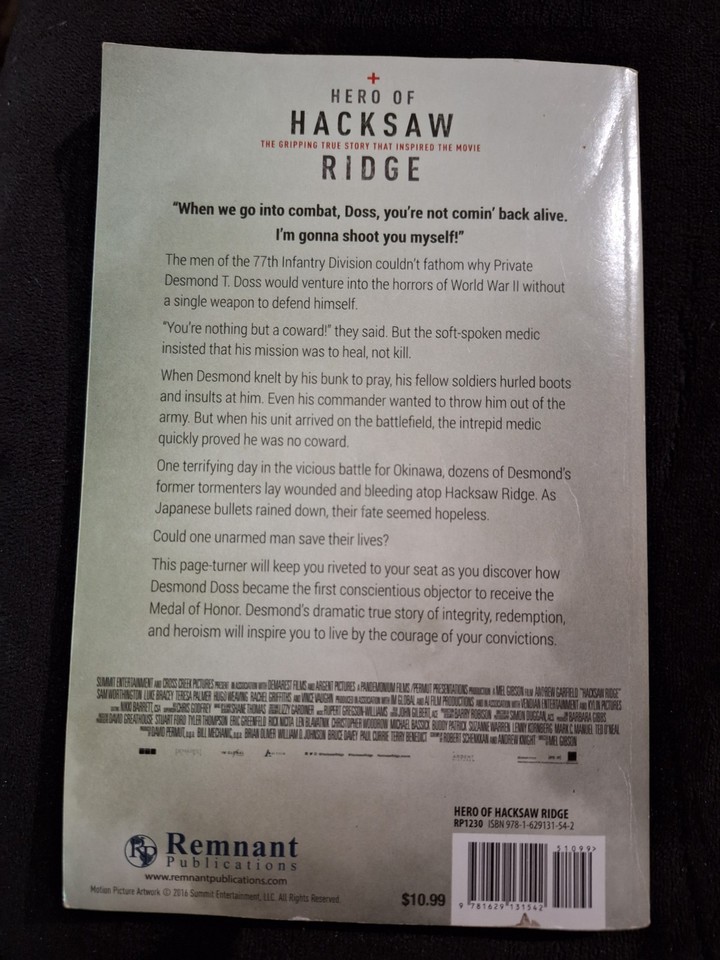 Used Book~HERO OF HACKSAW RIDGE~2016~Booton Herndon~123 Pages~#1743 | eBay
