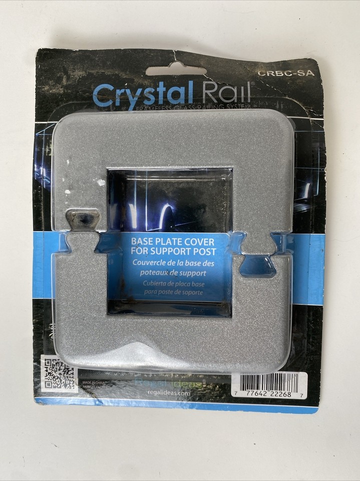 Regal Ideas Crystal Rail Base Plate Cover for Deck Support Post - Satin ...