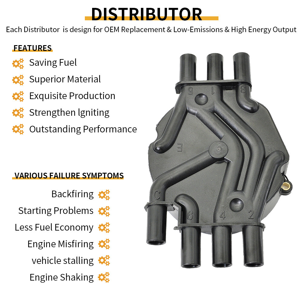 Ignition VORTEC DISTRIBUTOR CAP ROTOR KIT For CHEVY GMC OLDSMOBILE V6 ...